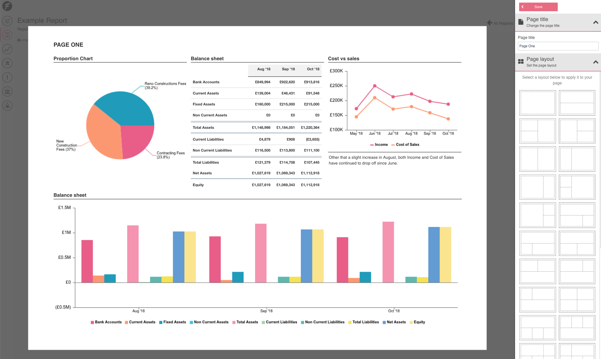 Printed Reports: Adding and editing pages – FUTRLI